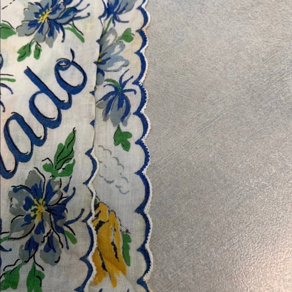 Vintage Colorado Map Handkerchief 1950s - Gem